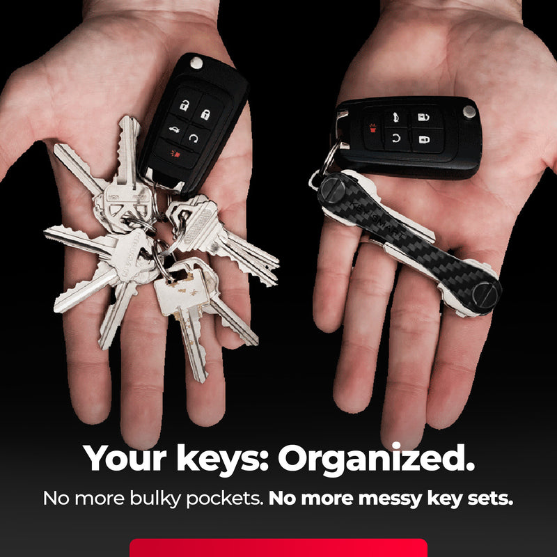 KeySmart® Carbon Fiber 3k | Original Compact Key Organizer | Holds Up