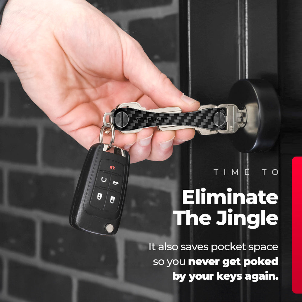 KeySmart® Carbon Fiber 3k | Original Compact Key Organizer | Holds Up