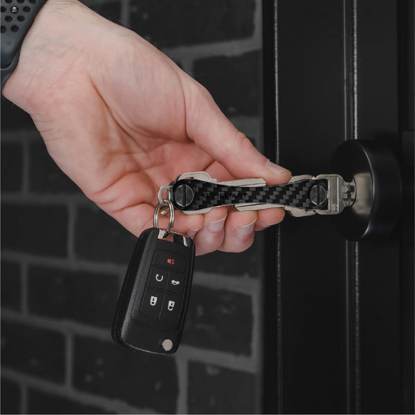 KeySmart® Carbon Fiber 3k | Original Compact Key Organizer | Holds Up