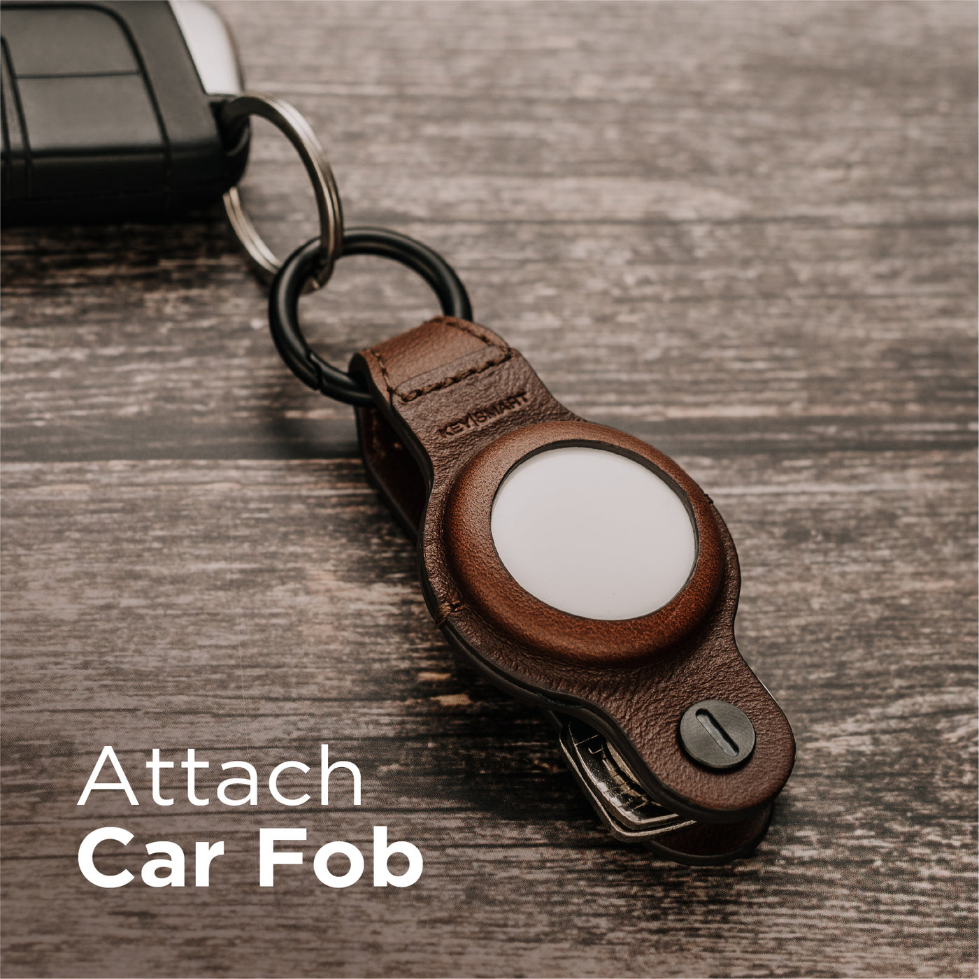 KeySmart® Air Leather Smart Key Organizer